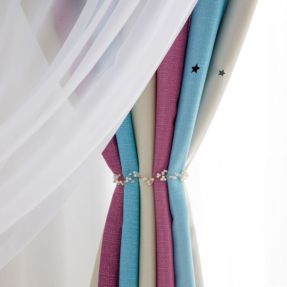 ALSLIAO Tulle Mesh Sheer Curtain Shutter Screening Yarn Voile Room Door ...