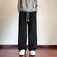 CLOISE Mens Pull on Pants with Pockets Big and Tall Drawstring Mid ...