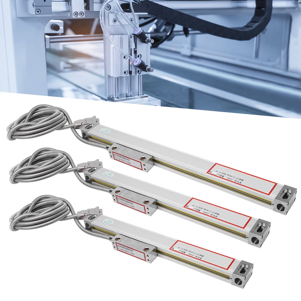 Escala de codificador lineal, 3 piezas de lectura digital lineal de alta precisión Escala lineal ...
