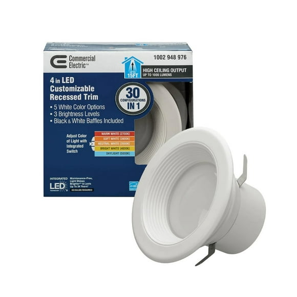 Commercial Electric Led Color Changing Recessed Trim