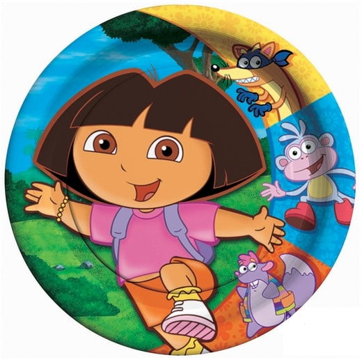 Dora the Explorer 'Party' Large Paper Plates (8ct) - Walmart.com