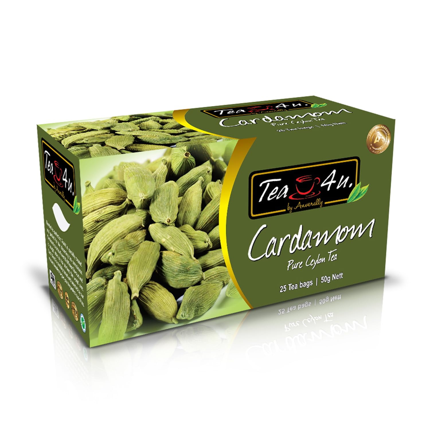 Tea4U Cardamom Flavored Black Ceylon Tea Bags, Expertly Blended from ...