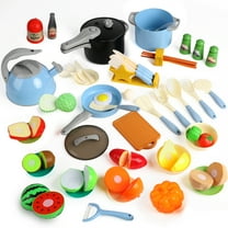 Play Food Sets for Kids Kitchen Pretend Playset with Pots and Pans Set ...