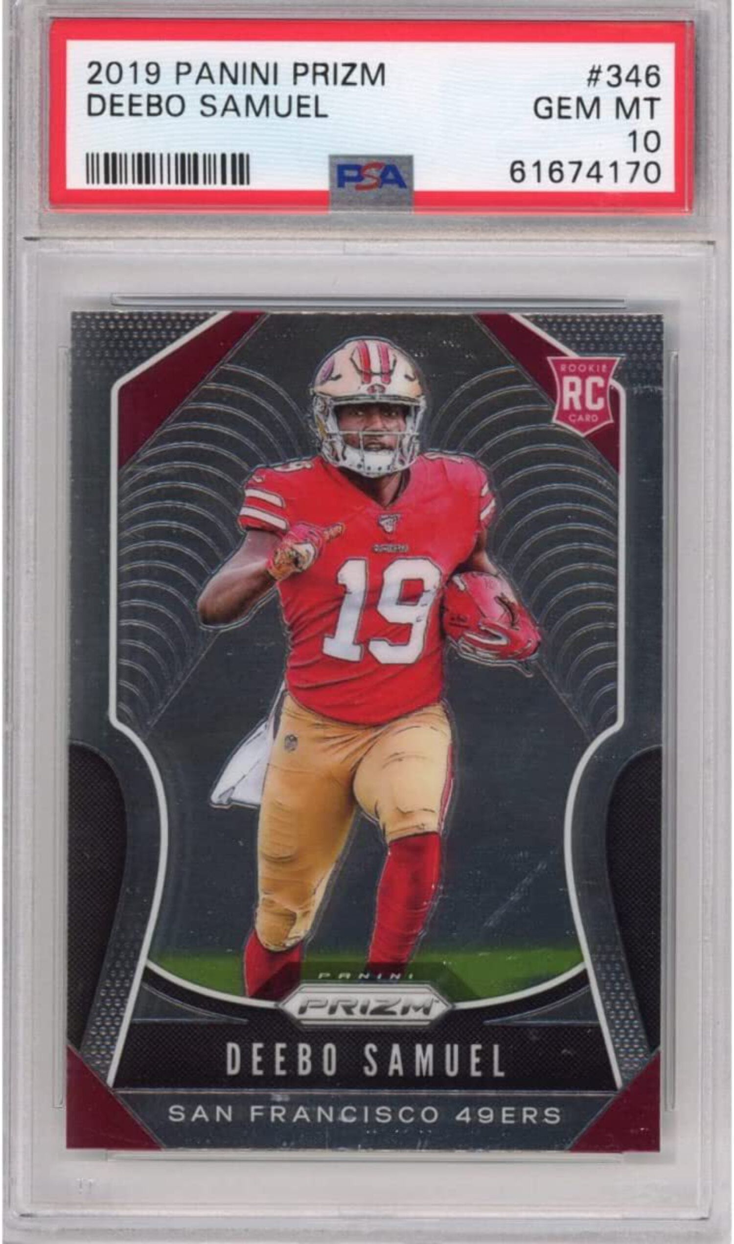 Graded 2019 Panini Prizm Deebo Samuel #346 Rookie RC Football Card PSA ...