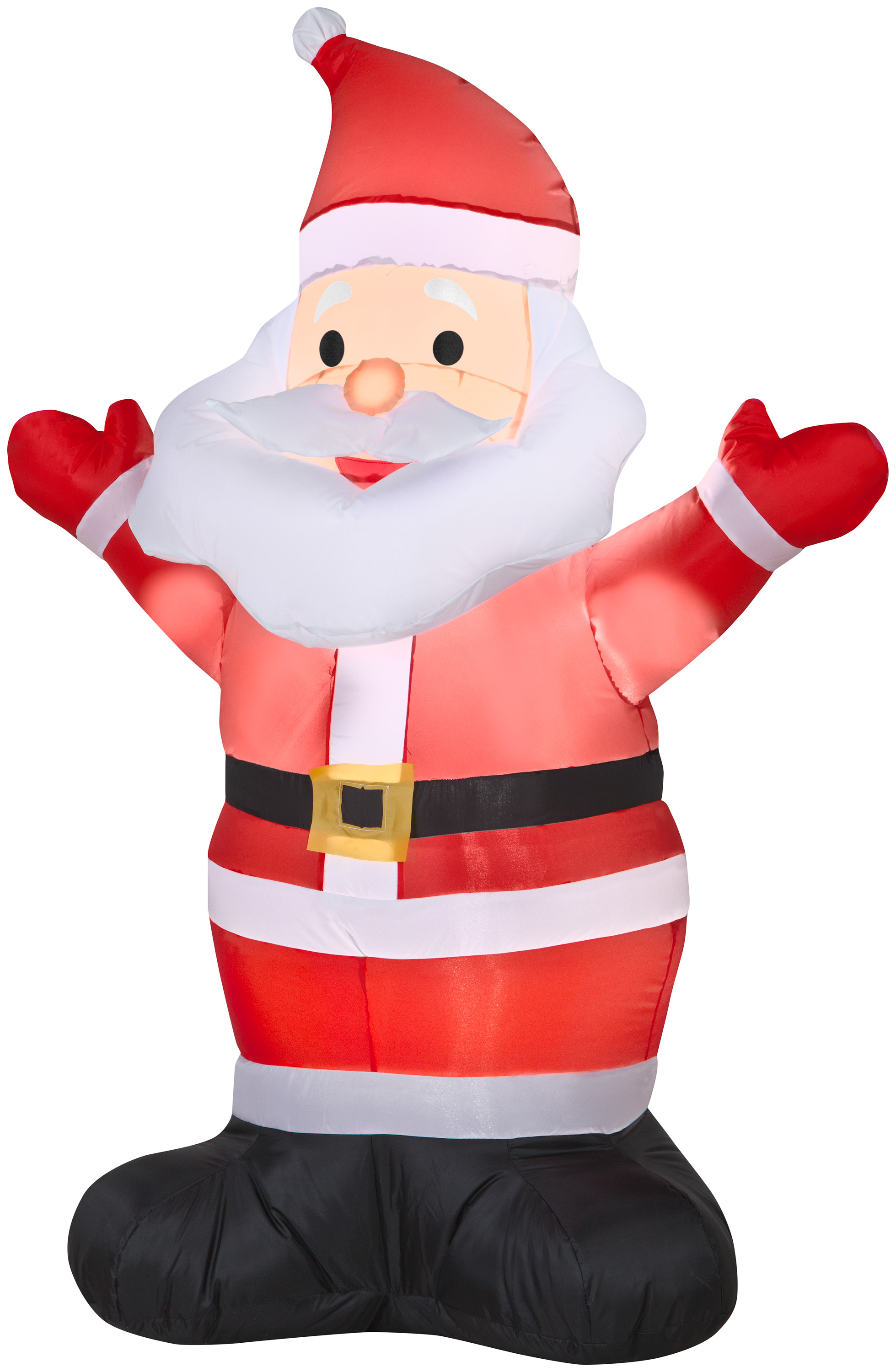 Gemmy Christmas Airblown Inflatable Inflatable Santa, 4 ft Tall, red ...