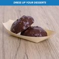 RRFDWQ-Bamboo Wood Boat Disposable Plates Heat Resistant for Appetizer ...