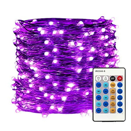 ER CHEN Purple Fairy Lights Plug in, 99ft 300 LED Starry String Lights ...