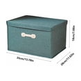 18L Linen Storage Box with Lid – Foldable Organizer Bin Stackable with ...