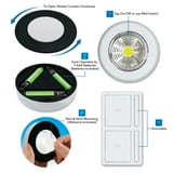 Great Value Wireless LED Puck Lights with Wall Switch, 2 Pack, Dimmable ...