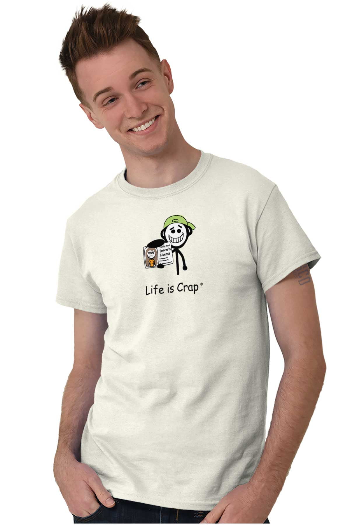 Life Is Crap Mens T-Shirts T Shirts Tees Tshirt Life is Crap Fake ID ...