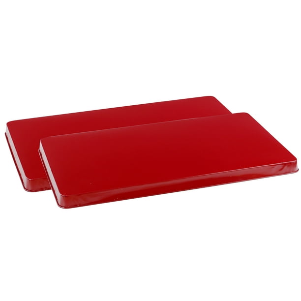 Calypso Basics, Tin Rectangular Burner Cover Set of 2, Red - Walmart ...