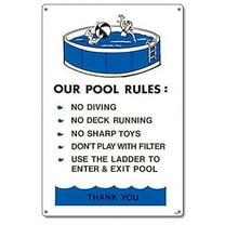 Poolmaster "Our Pool Rules" Animation with Kids Sign for Residential or ...