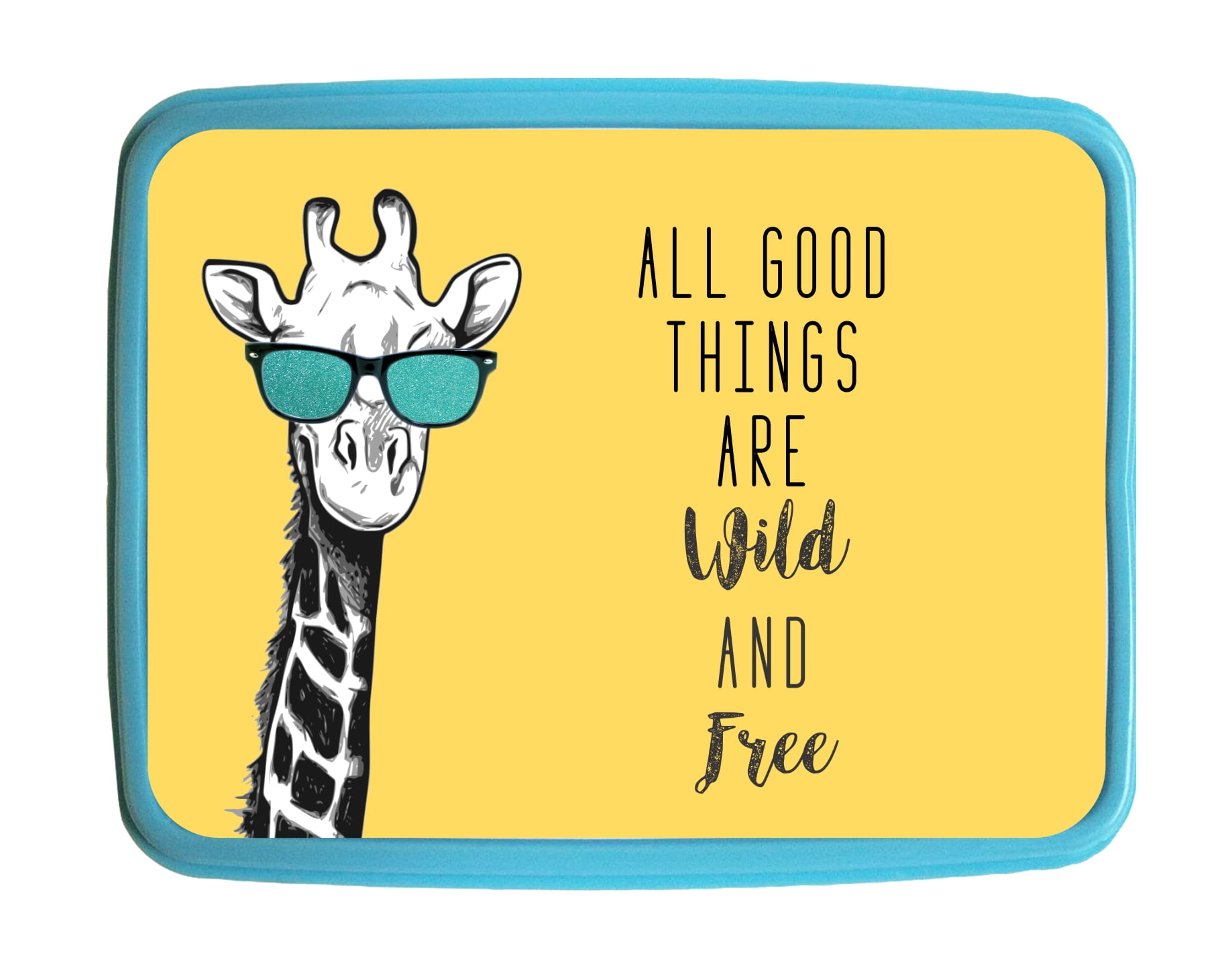 Lunchbox Giraffe Quote Kids Bento Lunch Box with 3 Compartment Food ...