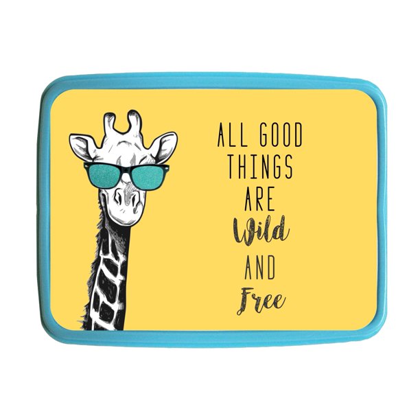 Lunchbox Giraffe Quote Kids Bento Lunch Box with 3 Compartment Food ...