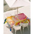 60x84 Inch Outdoor Tablecloth with Umbrella Hole Zipper Rectangle ...