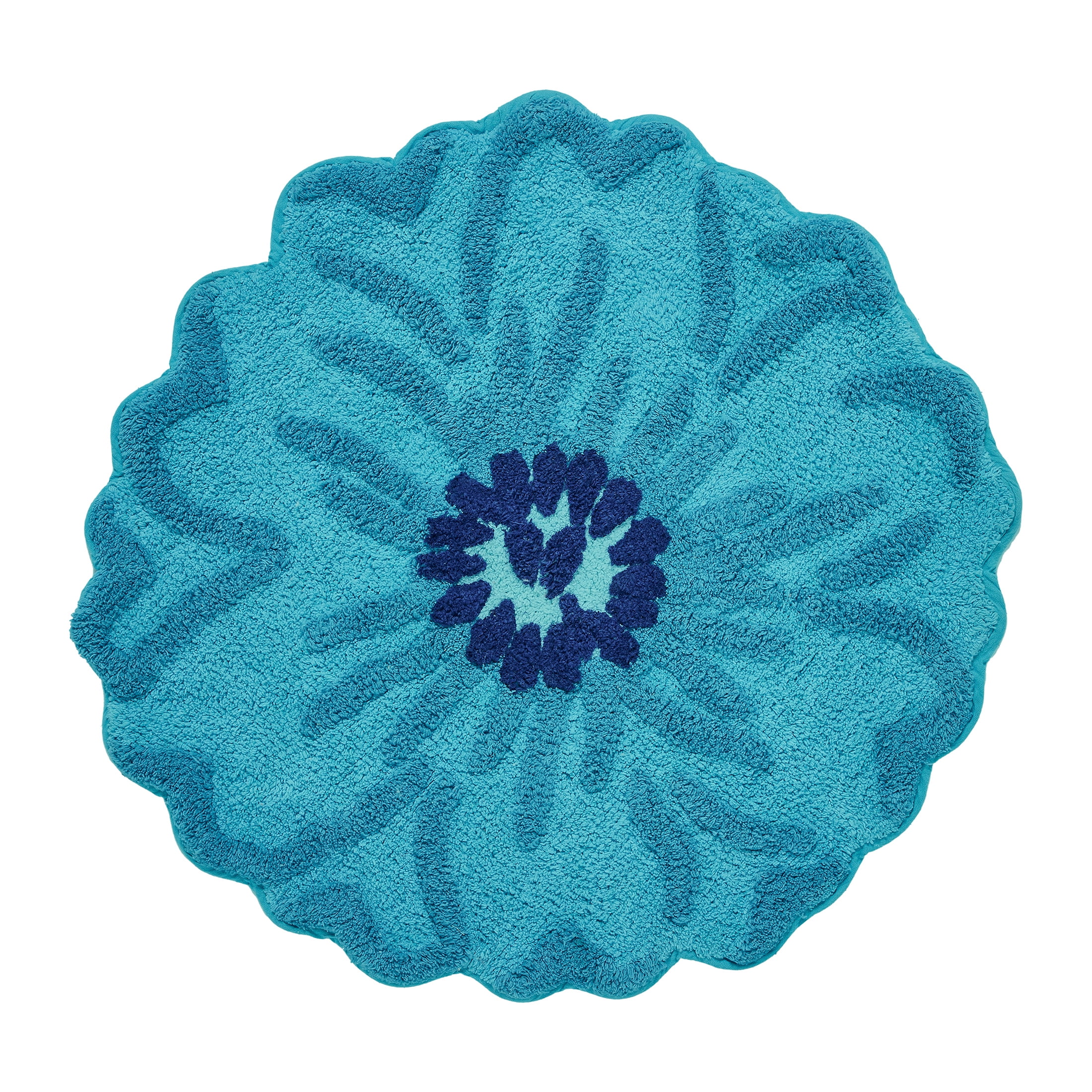 The Pioneer Woman Flower Round Teal Bath Rug, 26" x 26" - Walmart.com