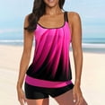Amzcrzy Womens 2024 Two Piece Tankini Swimsuits Modest Tankini Bathing