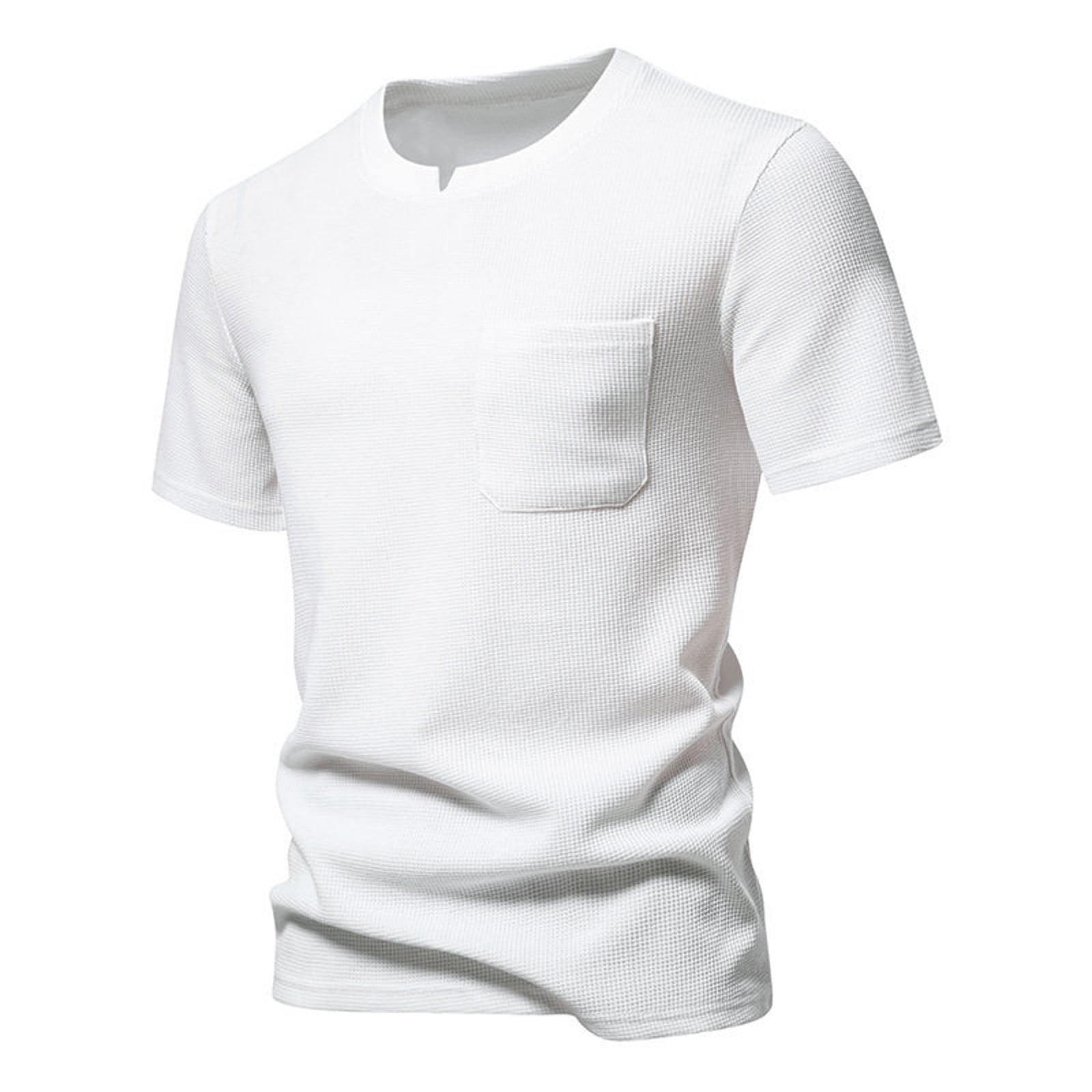 Click here for Hiiyo Mens T-Shirt Solid Color Short Sleeve T Shir... prices