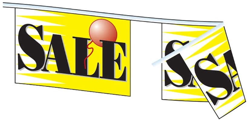 30 FT. Rectangular SALE Streamers, Includes [10] 12" H x 18" L ...