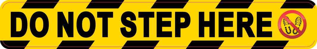 7in x 1in Do Not Step Here Sticker - Walmart.com