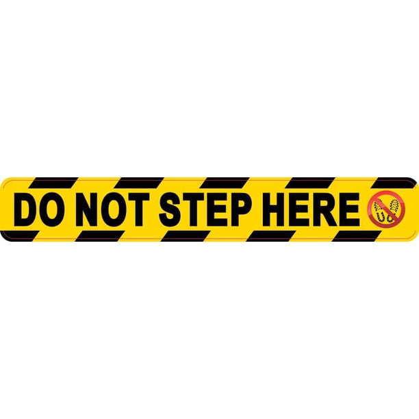 7in x 1in Do Not Step Here Sticker - Walmart.com - Walmart.com
