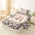 Catabedysis Pink Bows Monogrammed Print Twin Sheets,Initial Letter B ...