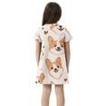 BZSMCE Short Sleeve dress Dress Casual Cotton Dresses-Corgi Love ...