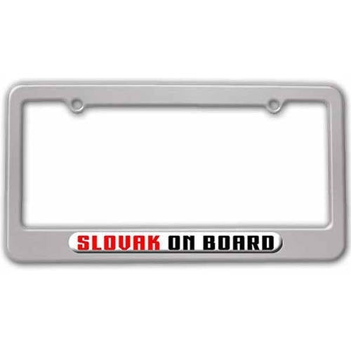 Slovak On Board, Slovakia License Plate Tag Frame, Multiple Colors ...