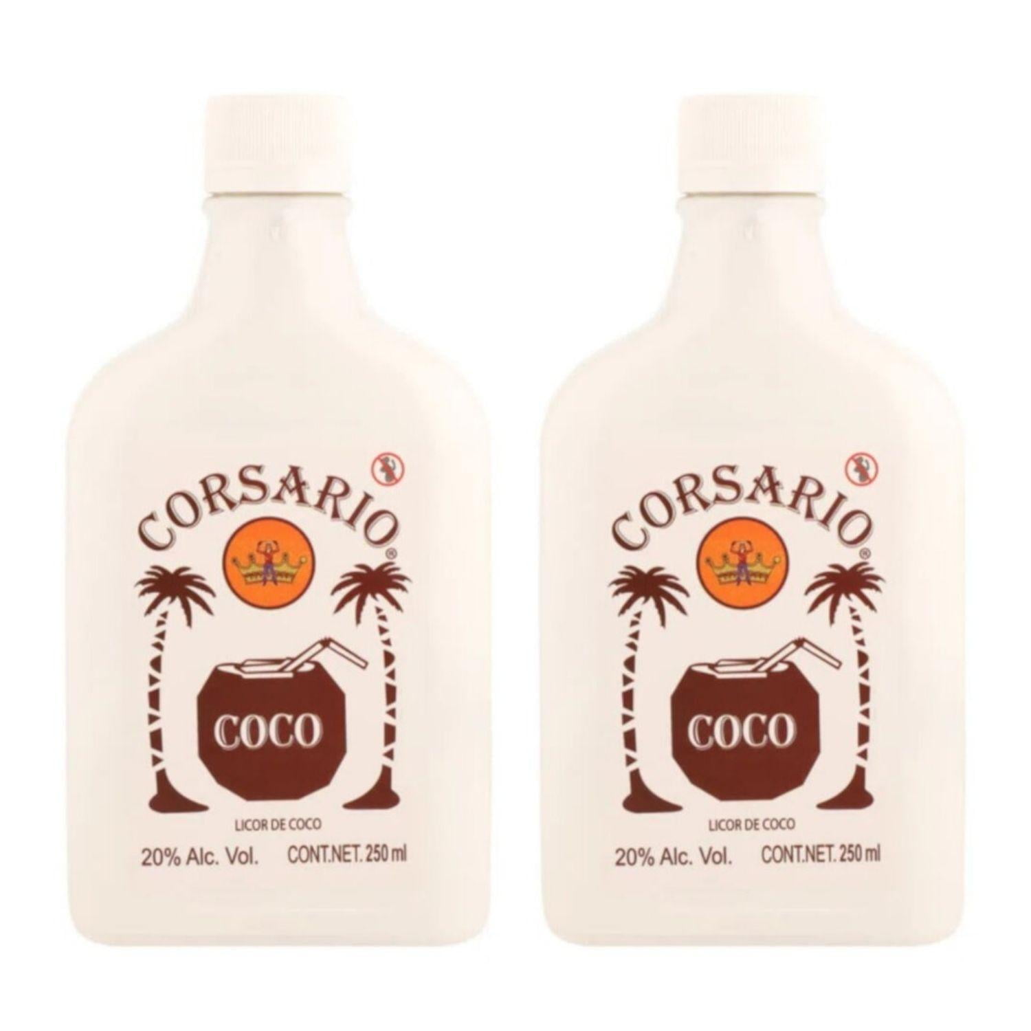 Pack de 2 Licor Corsario Coco 250 ml | Walmart en línea
