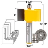 Yonico Large Rabbet Router Bit Set - 1" Height - 1/2" Shank - 14706 ...