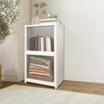 Double-Layer Bookcase with Frosted Doors | Multi-Purpose Storage ...