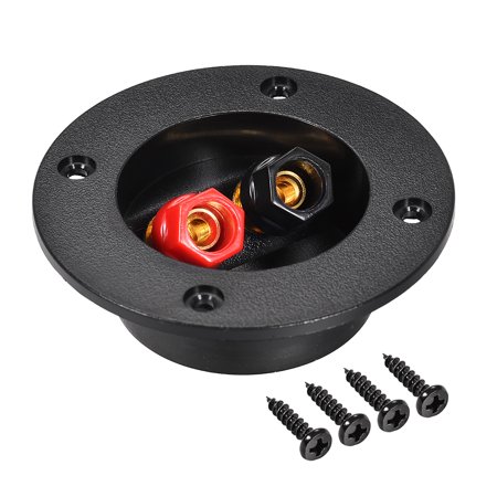 2-Way Round Speaker Box Terminal Binding Post Stereo Screw Cup ...