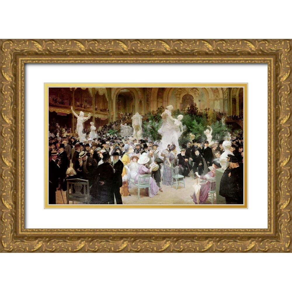 Grun, Jules-Alexandre 24x16 Gold Ornate Wood Framed with Double Matting ...