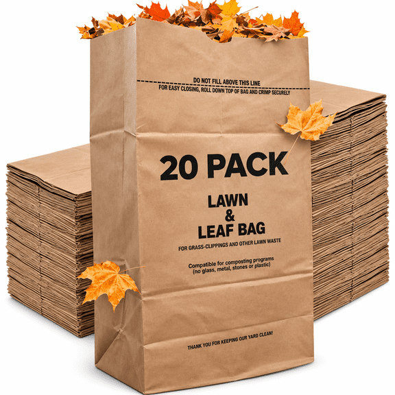 30 Gallon Lawn and Leaf Bags (40 Pack) Eco-Friendly Heavy Duty Large ...