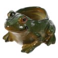 Lovely Frog Shaped Plant Pot for Home Decoration in Green Resin 4.7 ...