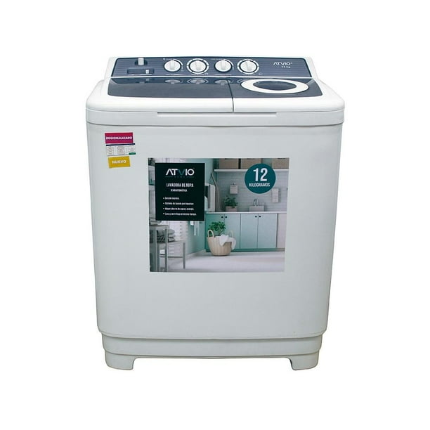 Lavadora Atvio Home Doble Tina 12 Kg WM122TWM Blanco | Walmart en línea