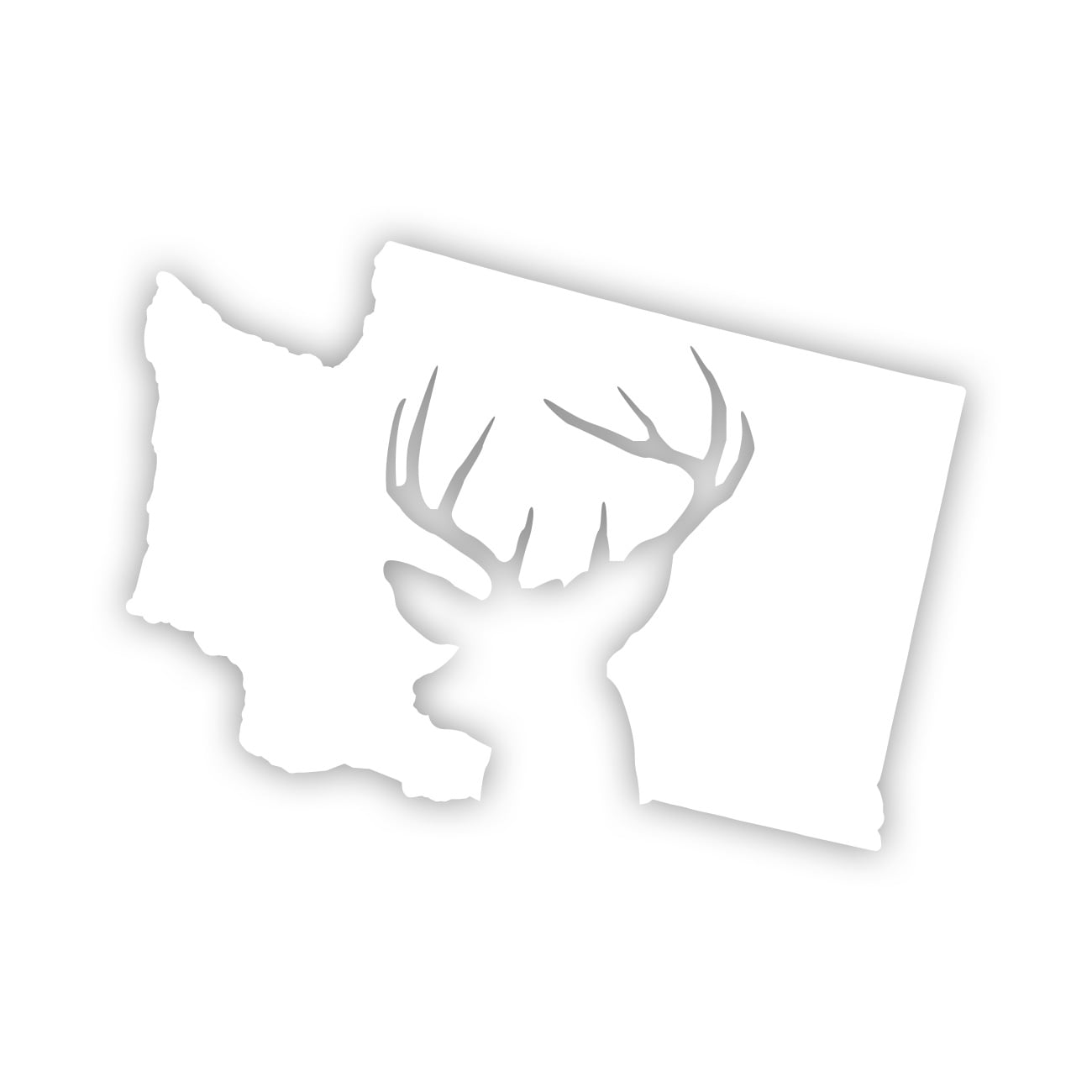 Washington Deer State Sticker Decal Die Cut - Self Adhesive Vinyl ...