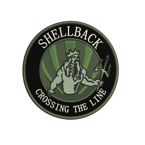 Shellback Crossing The Line Embroidered DIY Iron on or Sew-on ...