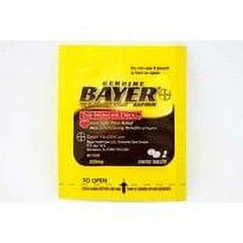 Bayer Aspirin Tablets, Headache Relief, Single Dose Packets, 50/Box ...