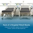 2 Pack Hospital Bed Fitted Sheets 36" x 80" x 6" Deep – 100% Egyptian ...
