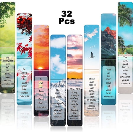32 Pieces Inspirational Bookmarks Magnetic Nature Scenery Magnetic Page ...