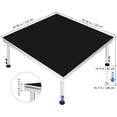 4'x4' Portable Stage Platform, 24"-41.7" Adjustable Height Stage Riser ...