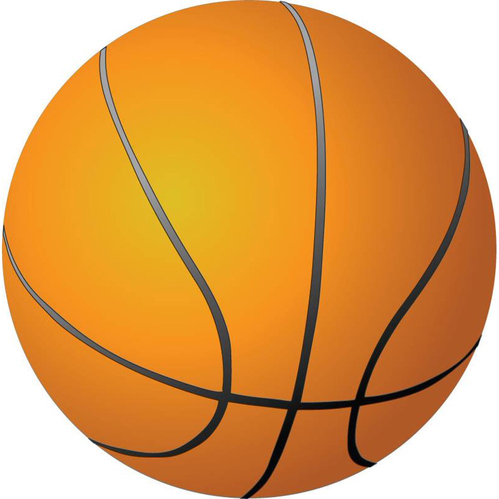 Wallmonkeys Orange Basketball Cut out Peel and Stick Wall Decals Mural ...