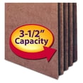 File Pockets, Letter Size, 3-1/2" Expansion, Straight Cut Tab, Redrope ...