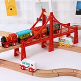 Track Toy Toys Wooden Raised Bridge Overpass Model Train Accessories ...