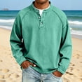 Daiosportswear Men's Vintage Henley Shirts Classic Long Sleeve Button ...