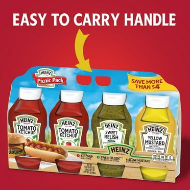 Heinz Mini Bottle Variety Pack, 2.25oz Ketchup, 1.8oz Mayonnaise, 2oz ...
