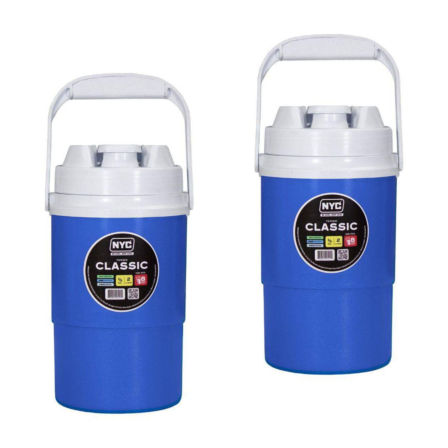 NYC 2 Paquete de Termos Classic De 1/2 Galón 2L (8 vasos) negro | Walmart en línea