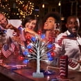 LED Patriotic Tree Light Independence Day 45cm Red White Blue Star ...
