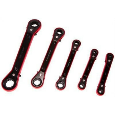 Klein Tools 68244 3-Piece Reversible Ratcheting Offset Box Wrench Set ...